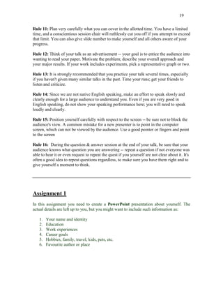 Rule for creating power point slide | PDF