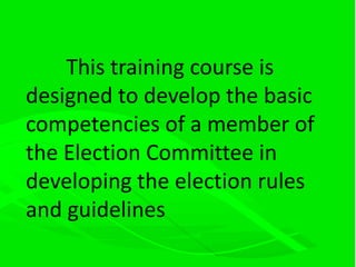 Rule Formulation for the Election Committee | PDF