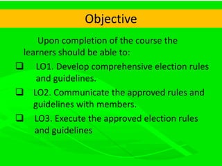 Rule Formulation for the Election Committee | PDF