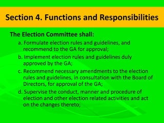 Rule Formulation for the Election Committee | PDF