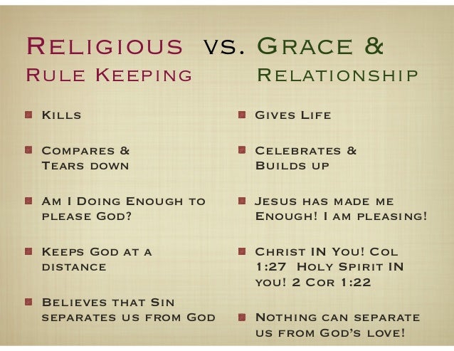 Rule Keeping vs Grace and Relationship with YouTube videos included