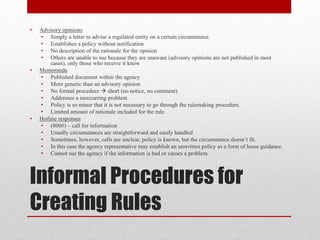 Rulemaking II | PPTX | Law