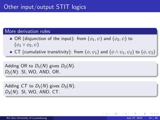 RuleML2015: Input-Output STIT Logic for Normative Systems | PPT