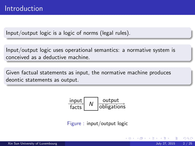 RuleML2015: Input-Output STIT Logic for Normative Systems | PPT
