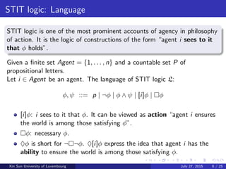 RuleML2015: Input-Output STIT Logic for Normative Systems | PPT