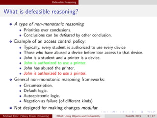 RuleML2015: Representing Flexible Role-Based Access Control Policies ...