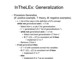RuleML2015: Rule Generalization Strategies in Incremental Learning of Disjunctive Concepts | PPT