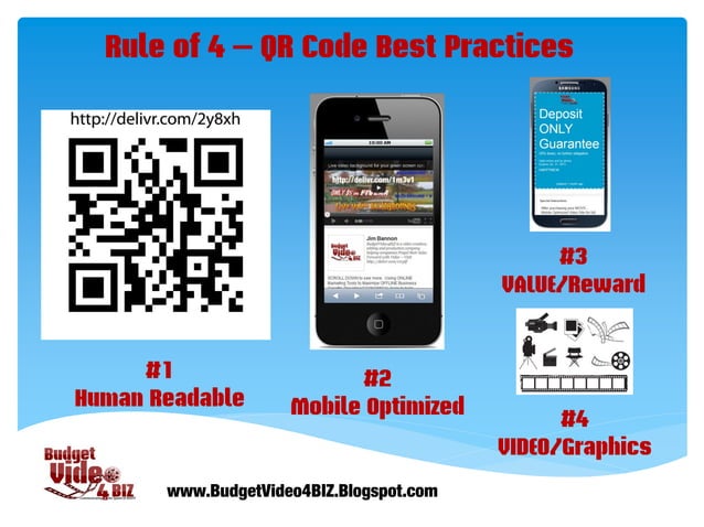 Rule of 4 for qr code best practices | PPT