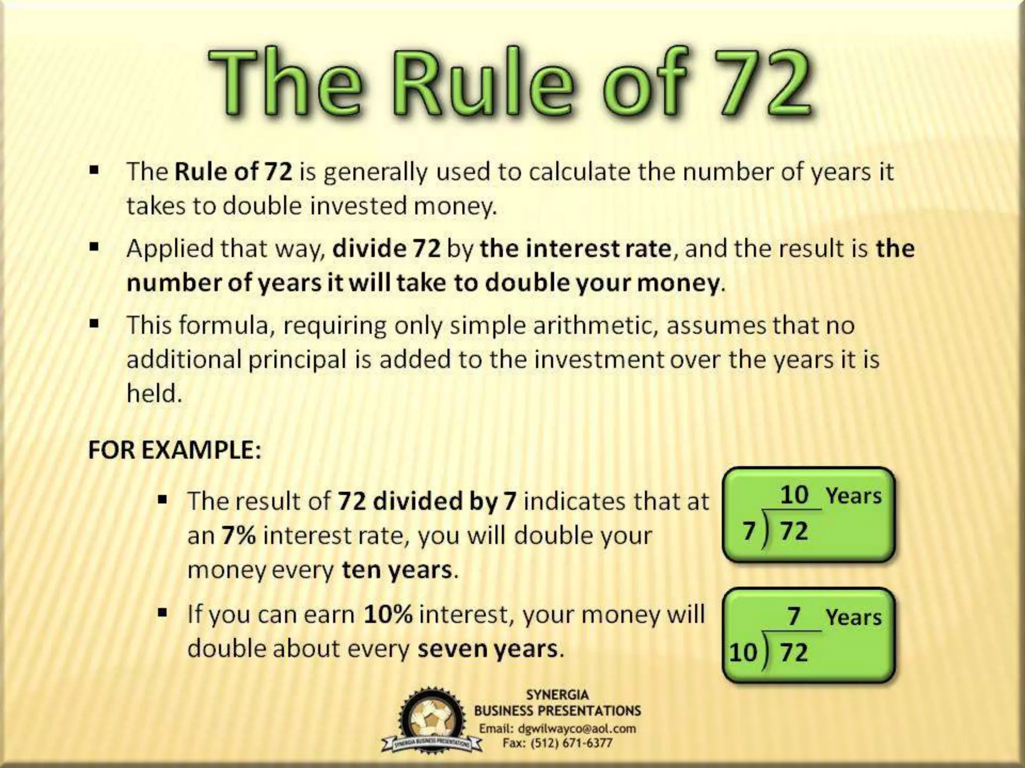 The Rule of 72 | PPT