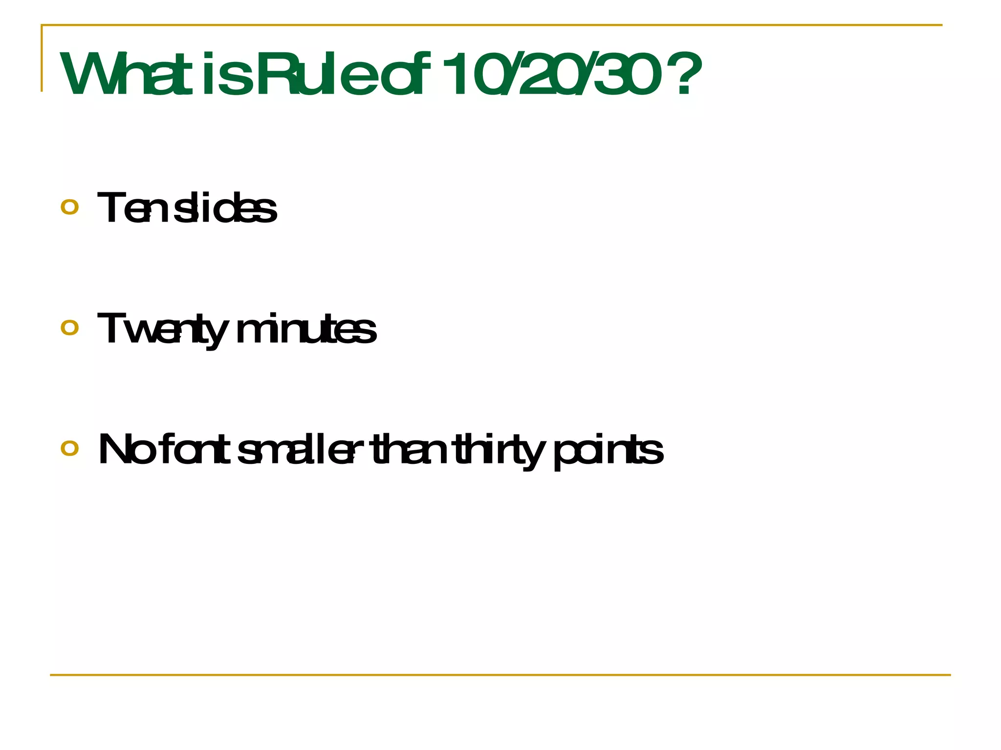 Rule Of 7 & Rule Of 10 | PPT