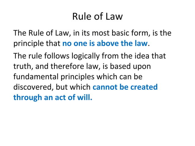Rule of law | PPT