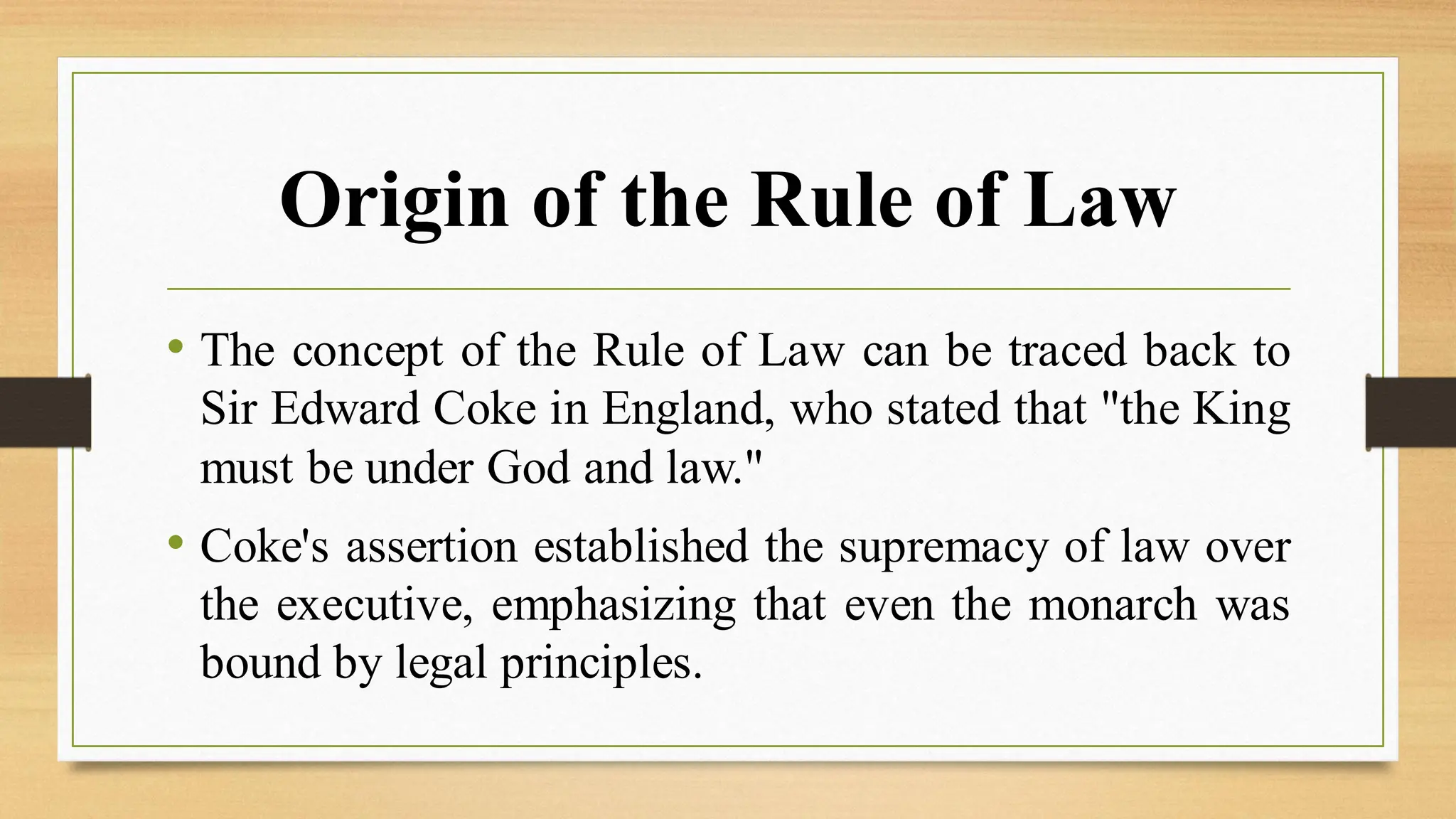 The Concept of Rule of law : origin, development & Indian Constitution ...