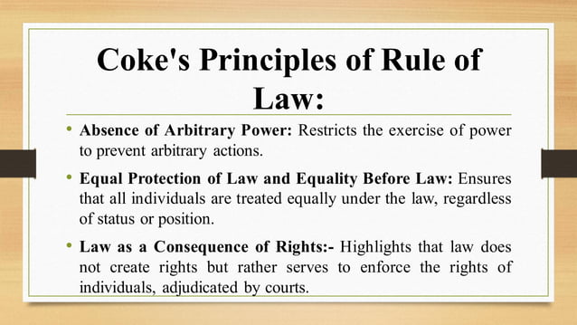The Concept of Rule of law : origin, development & Indian Constitution ...