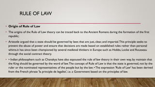 The rule of law is a foundational principle of governance where laws ...