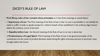 The rule of law is a foundational principle of governance where laws ...