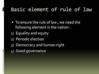 Rule of law in Nepal | PPTX