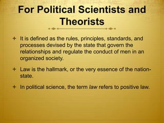 Rule of law: Political Science | PPTX