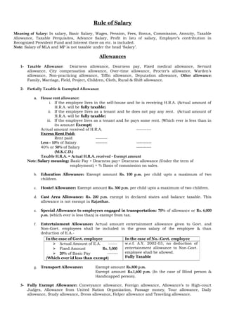 Rule of salary | DOC