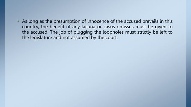Rule of Strict Interpretation (Penal and Tax Statutes).pptx | Law