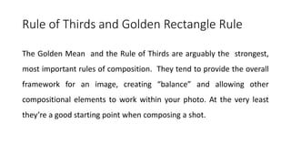 Rule of thirds | PPTX | Photography | Arts and Crafts