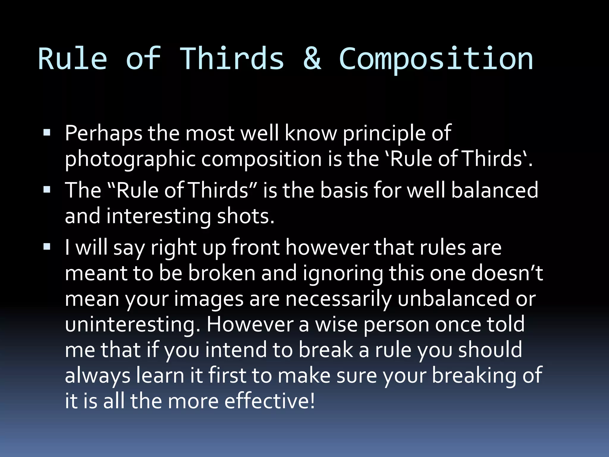 Rule of thirds & Composition | PDF