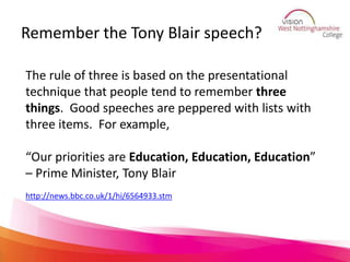 Rule of Three presentation English Literature | PPT