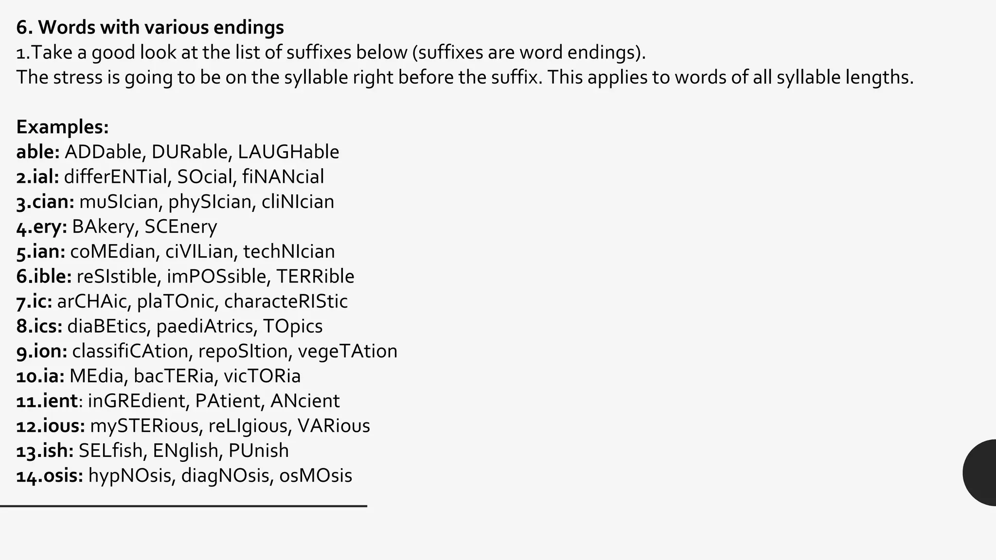 Rule of Word Stress | PPT