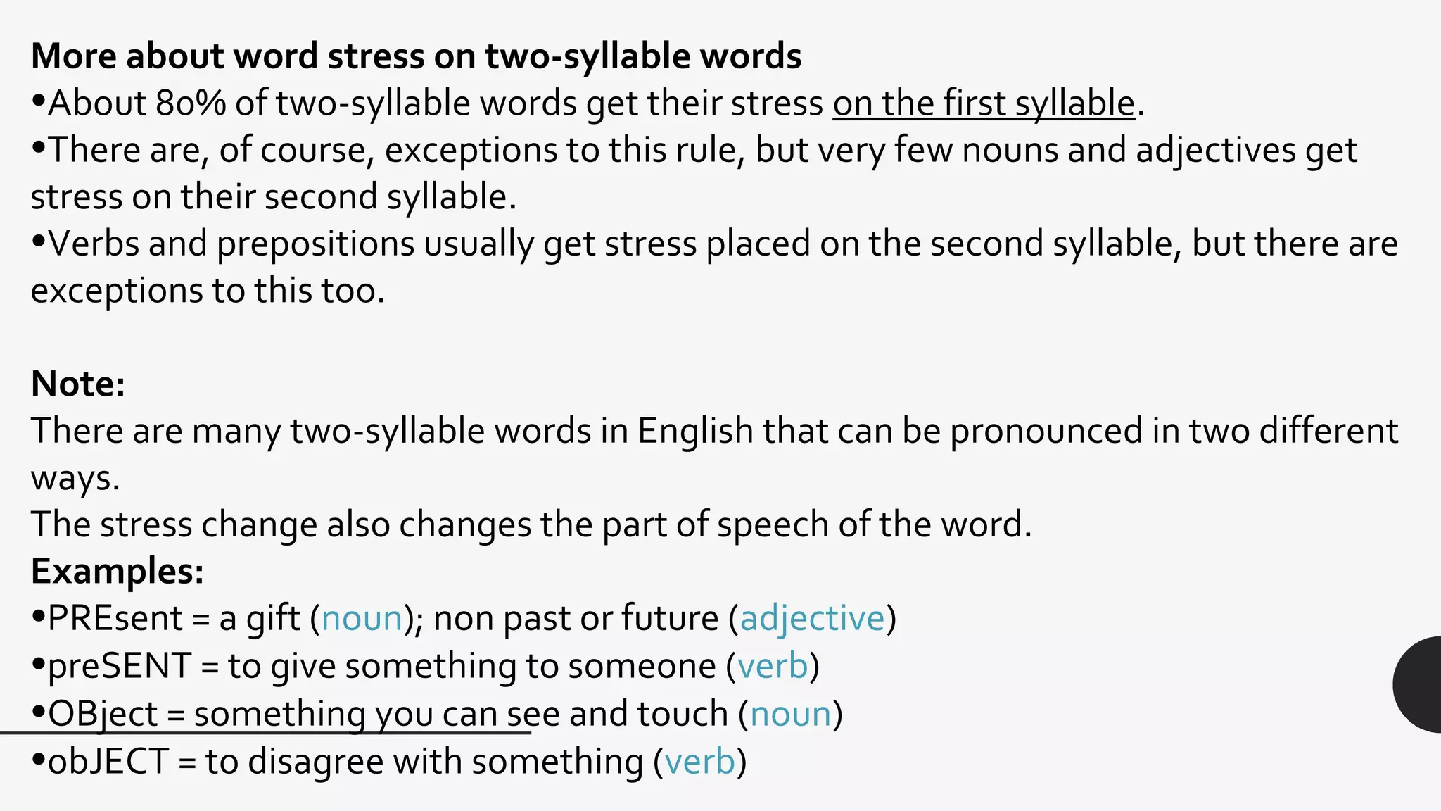 Rule of Word Stress | PPT