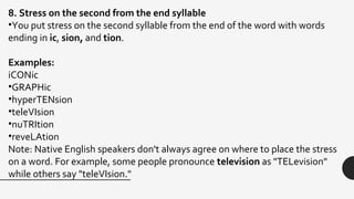 Rule of Word Stress | PPT