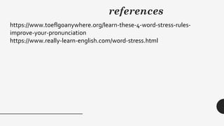 Rule of Word Stress | PPT