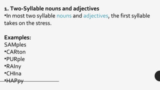 Rule of Word Stress | PPT