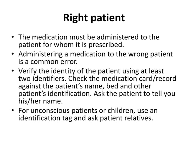 rule right of medication administration.pptx | Healthcare Industry ...