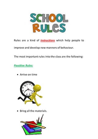 Rules into the class | DOCX
