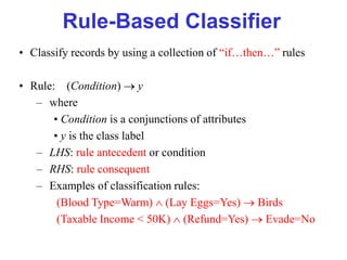 Rule-Based Classifiers | PPT
