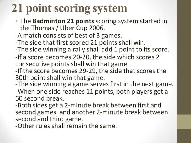 RULES-AND-REGULATIONS-IN-BADMINTON.pptx | Badminton | Sports