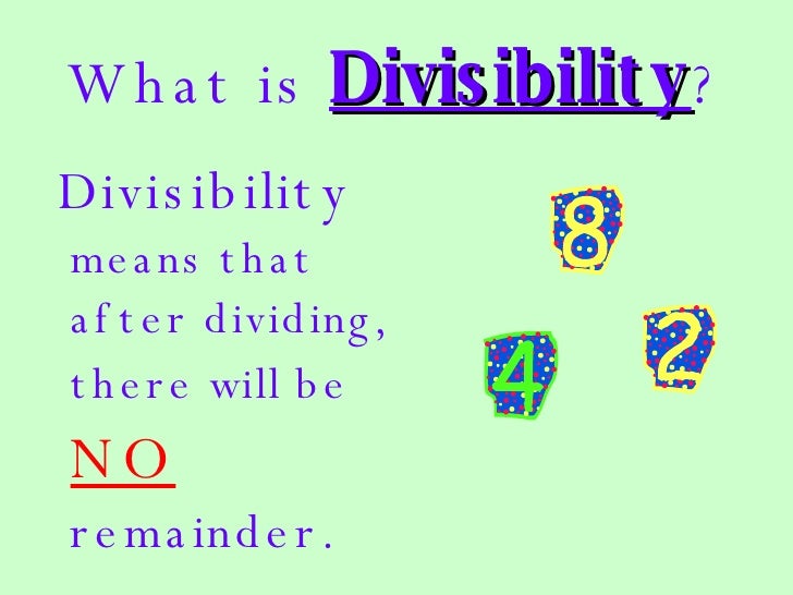 Rules For Divsion