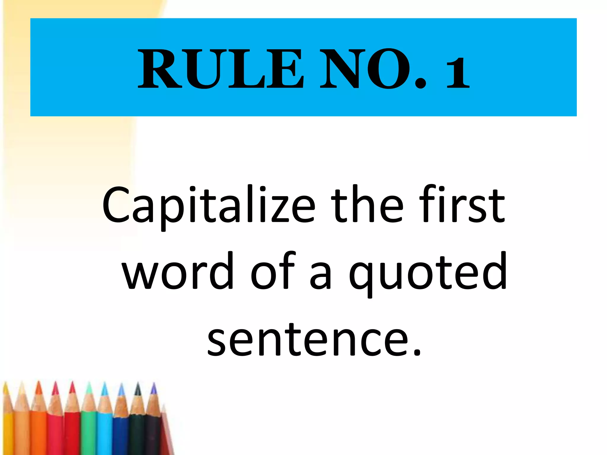 Rules In Capitalization And Punctuation | PPTX
