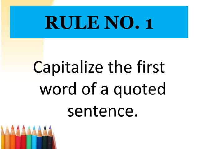 Rules In Capitalization And Punctuation | PPTX | Law