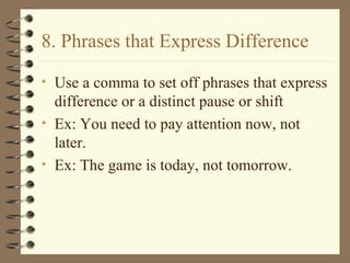 Rules of Comma Usage | PDF