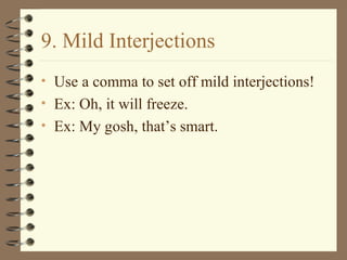 Rules of Comma Usage | PDF