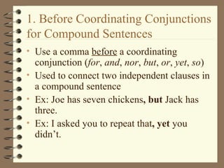 Rules of Comma Usage | PDF