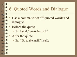 Rules of Comma Usage | PDF