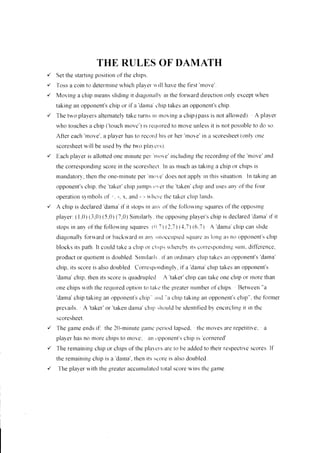 General Rules-of-Damath for Primary and Intermediate | PDF