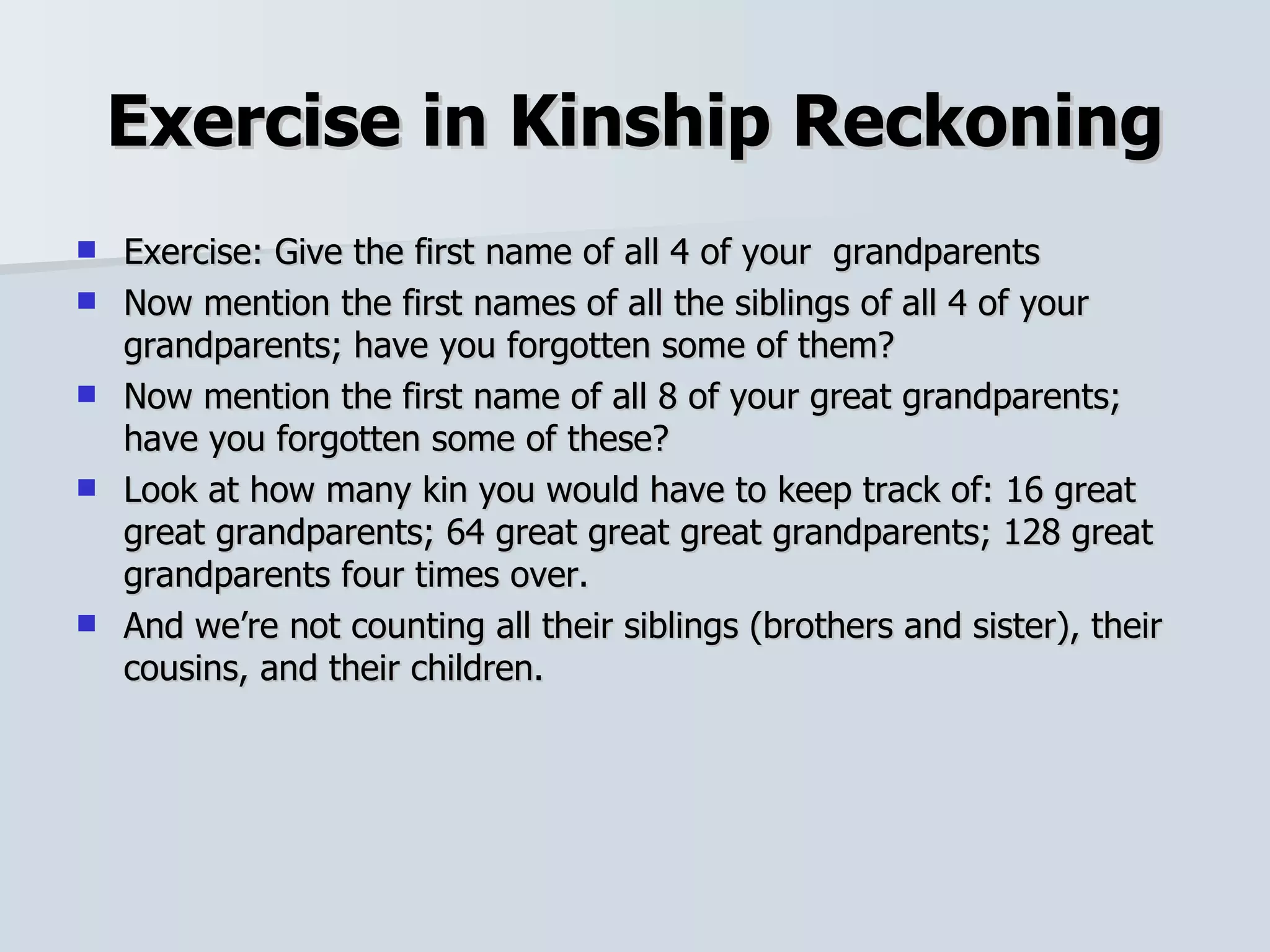 Rules of Descent: How Kin are Reckoned | PPT