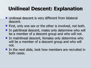 Rules of Descent: How Kin are Reckoned | PPT