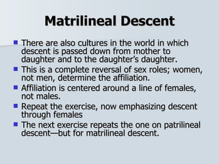 Rules of Descent: How Kin are Reckoned | PPT