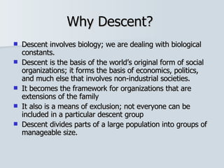 Rules of Descent: How Kin are Reckoned | PPT