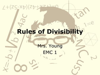 Rules of Divisibility | PPT
