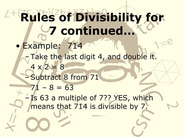 Rules of Divisibility