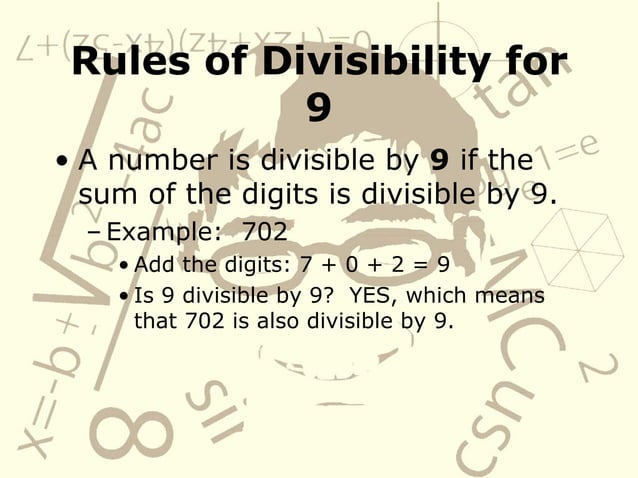 Rules of Divisibility